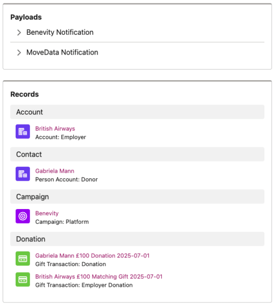 Benevity Integration for Salesforce
